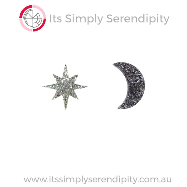 Star & Moon - Studs – It's Simply Serendipity